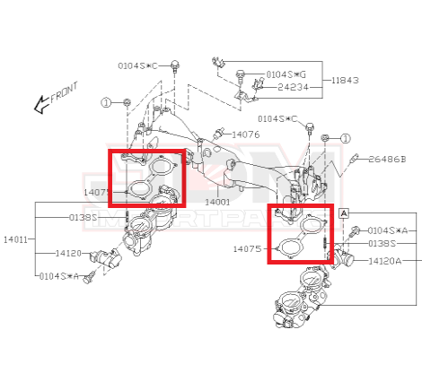 Empaque de Admisión Superior Subaru WRX/STI - JDM Import Parts